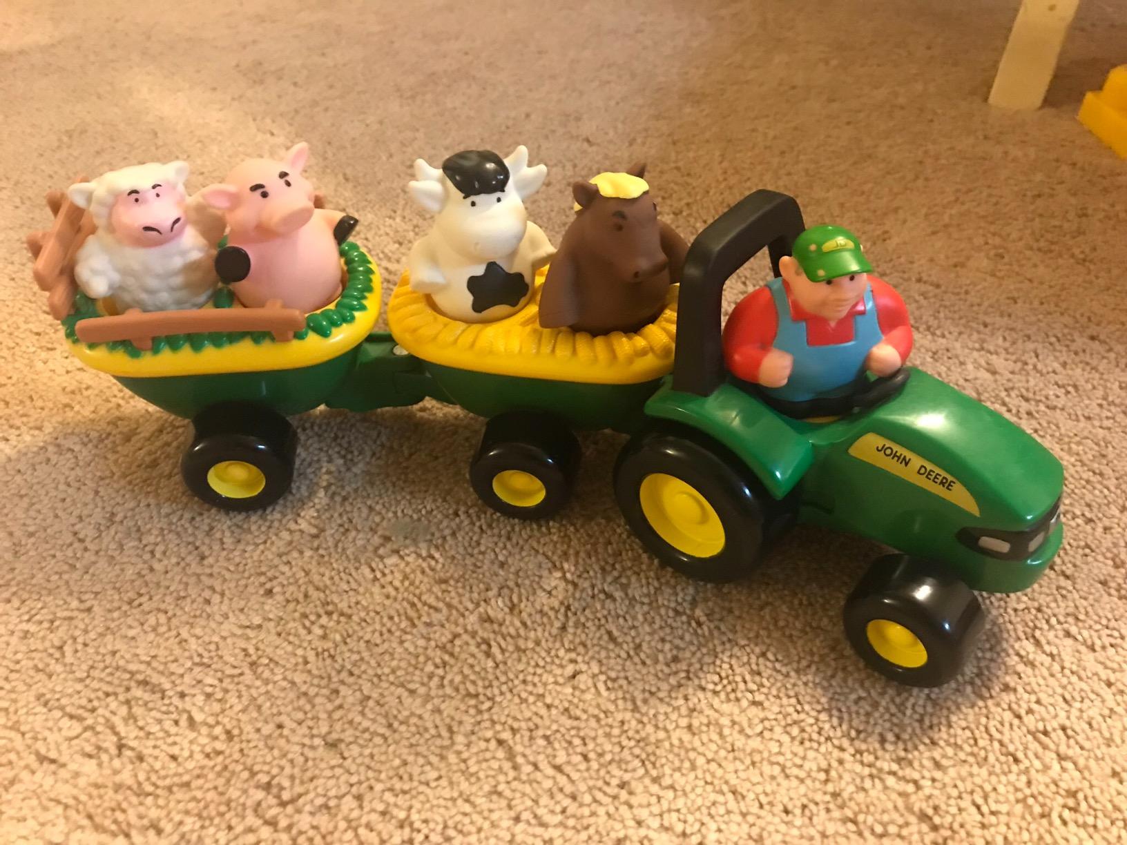 $6/mo - Finance TOMY John Deere Animal Sounds Hayride Musical Tractor ...