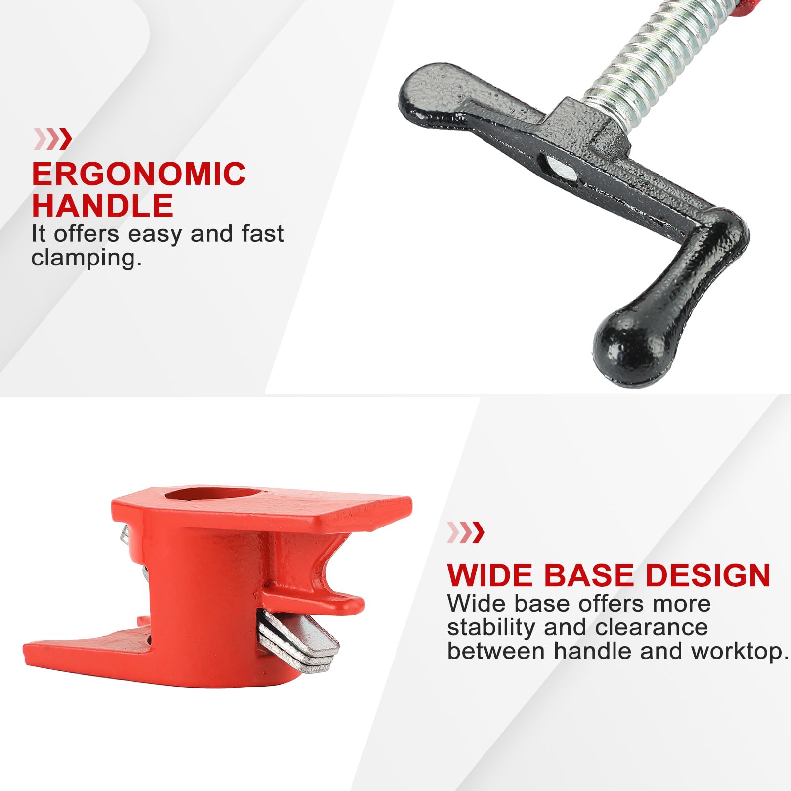 Mua FLKQC 3/4" Wood Gluing Pipe Clamp Set with Unique Foot Design Red ...