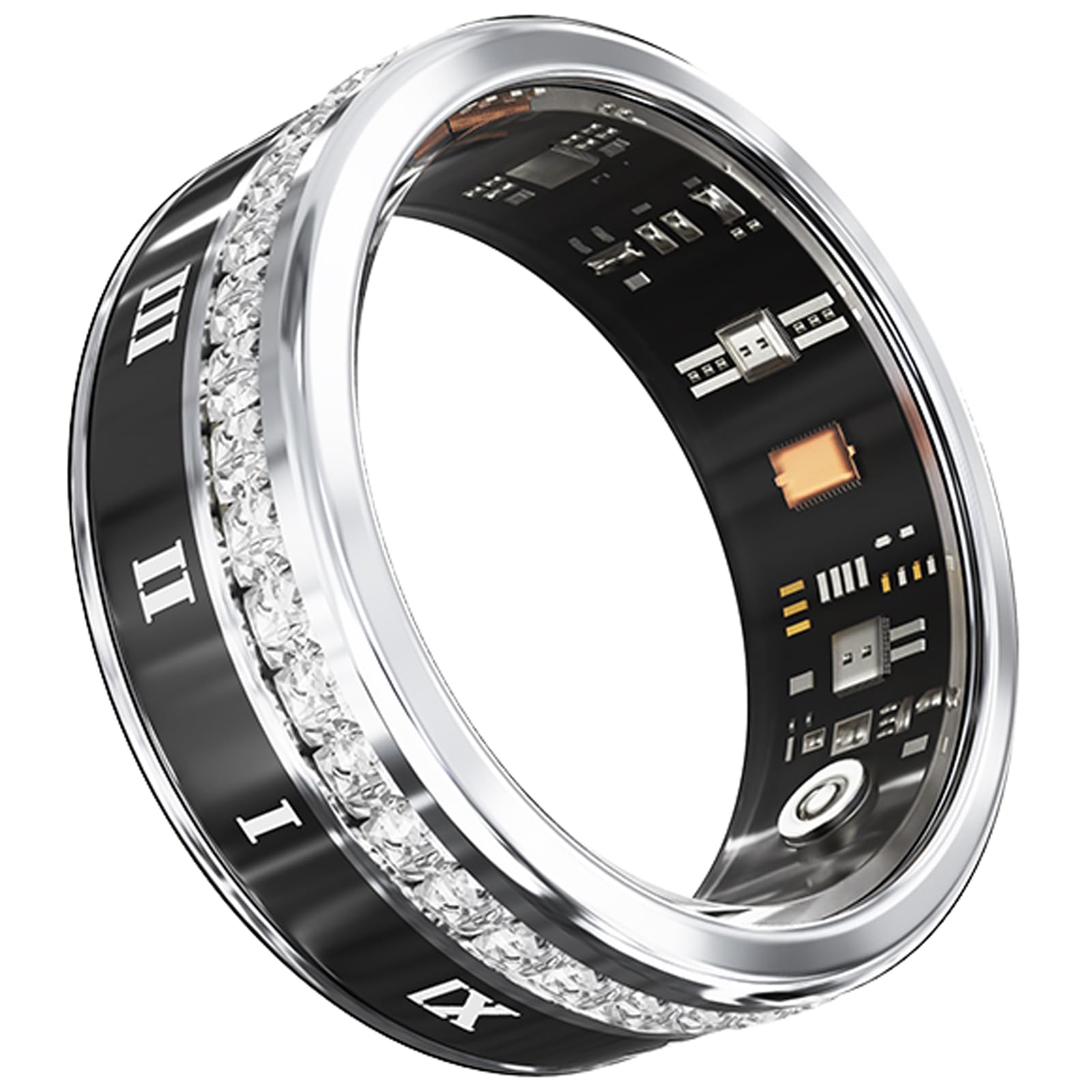 Smart Rings for Women Men Fitness Tracker Heart Rate Monitor Sleep ...