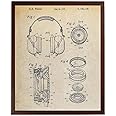 Amazon.com: Turnip Designs Headphone Patent Artwork Audio Headset ...