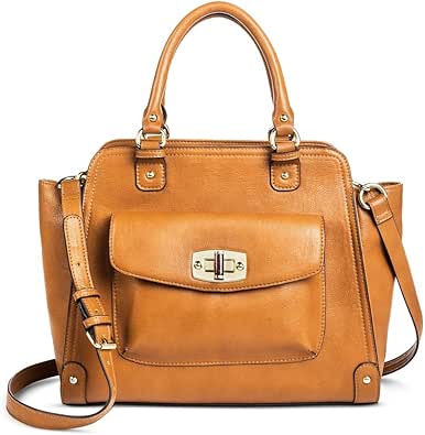 Merona Women's Double Handle Faux Leather Butternut Handbag w Shoulder ...