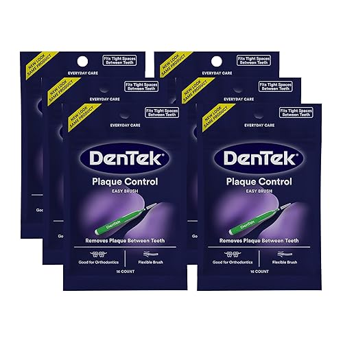 DenTek Easy Brush Plaque Control Interdental Cleaners, Tight, 16 Count ...
