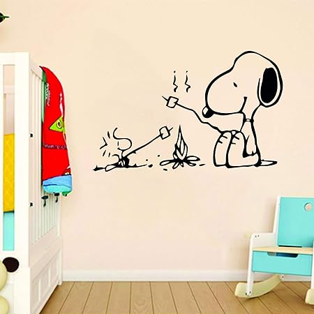 Amazon.com: Snoopy Wall Decals For Kids Bedroom / Snoop Dog Boys Room ...