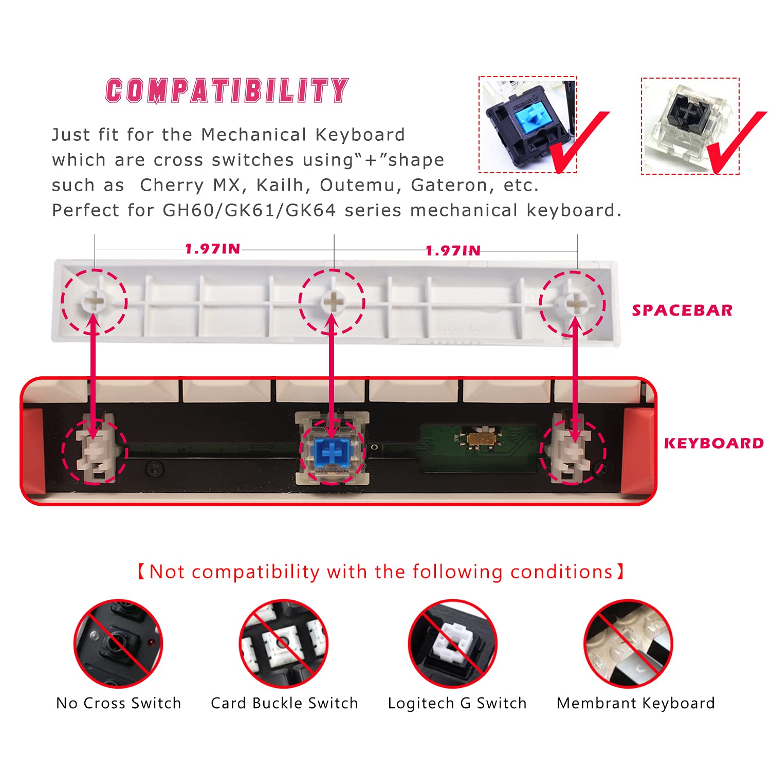 Mua Custom Japanese Anime Spacebar PBT 6.25U Keycaps,Compatible with ...