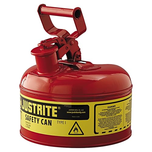Justrite 7110100 - Galvanized Steel, Type I Red Safety Can, With Large ...