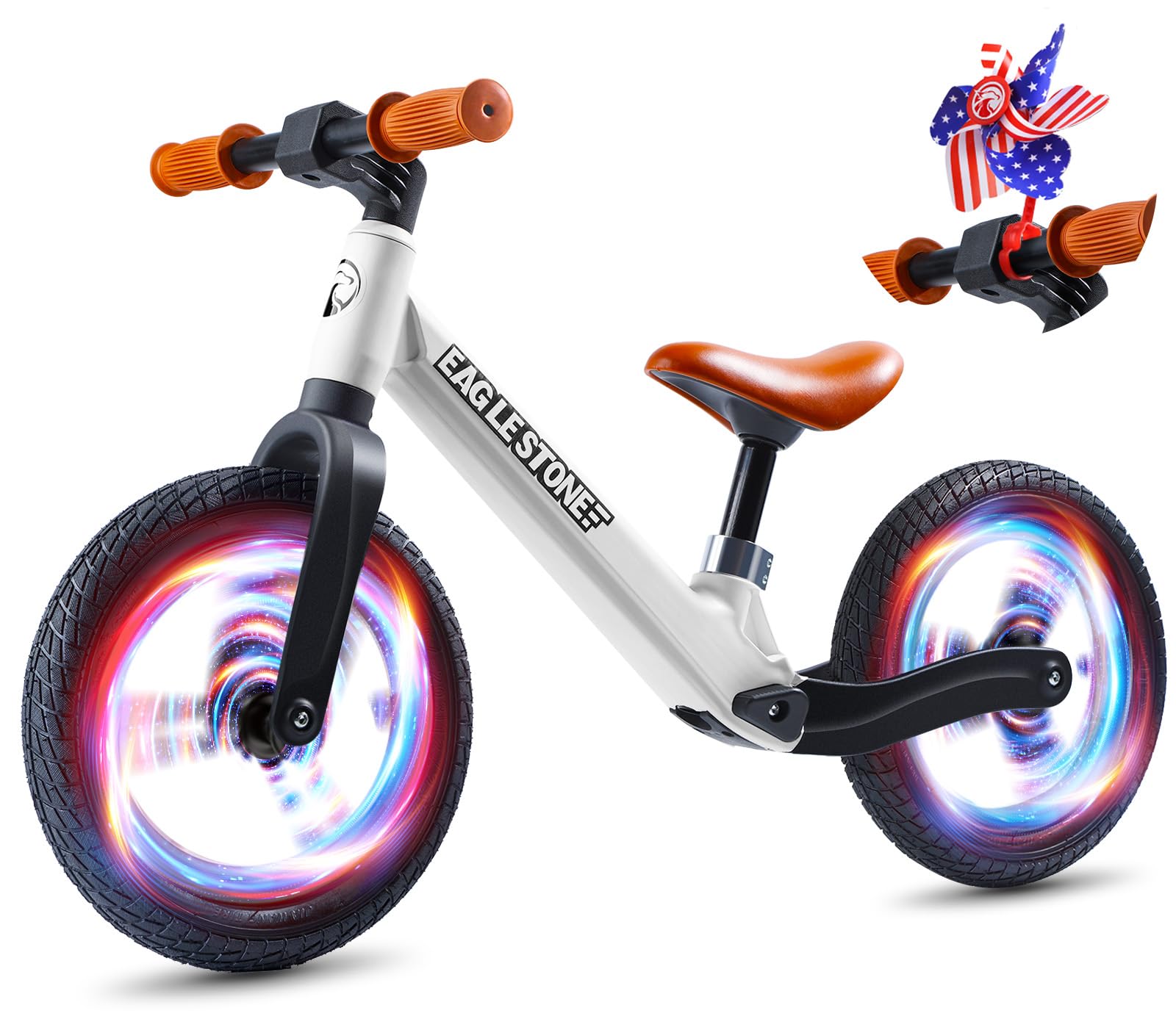 EagleStone Toddler Balance Bike 2 Year Old, Colorful Lighting Toddler ...