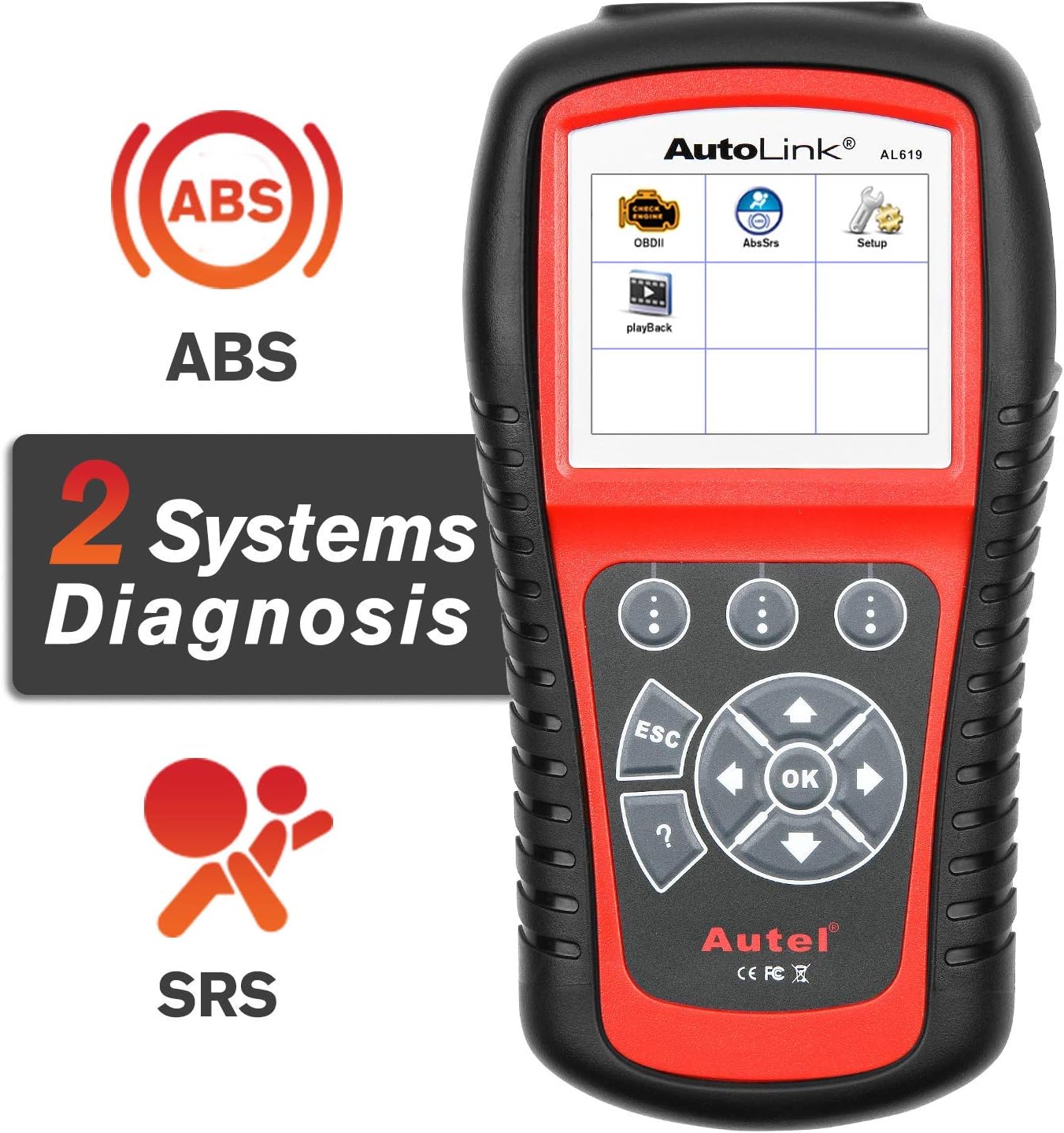 Autel AutoLink AL619 ABS/SRS + Can OBD2 Diagnósticos Coche Lector de Códigos OBDII Escáner ...