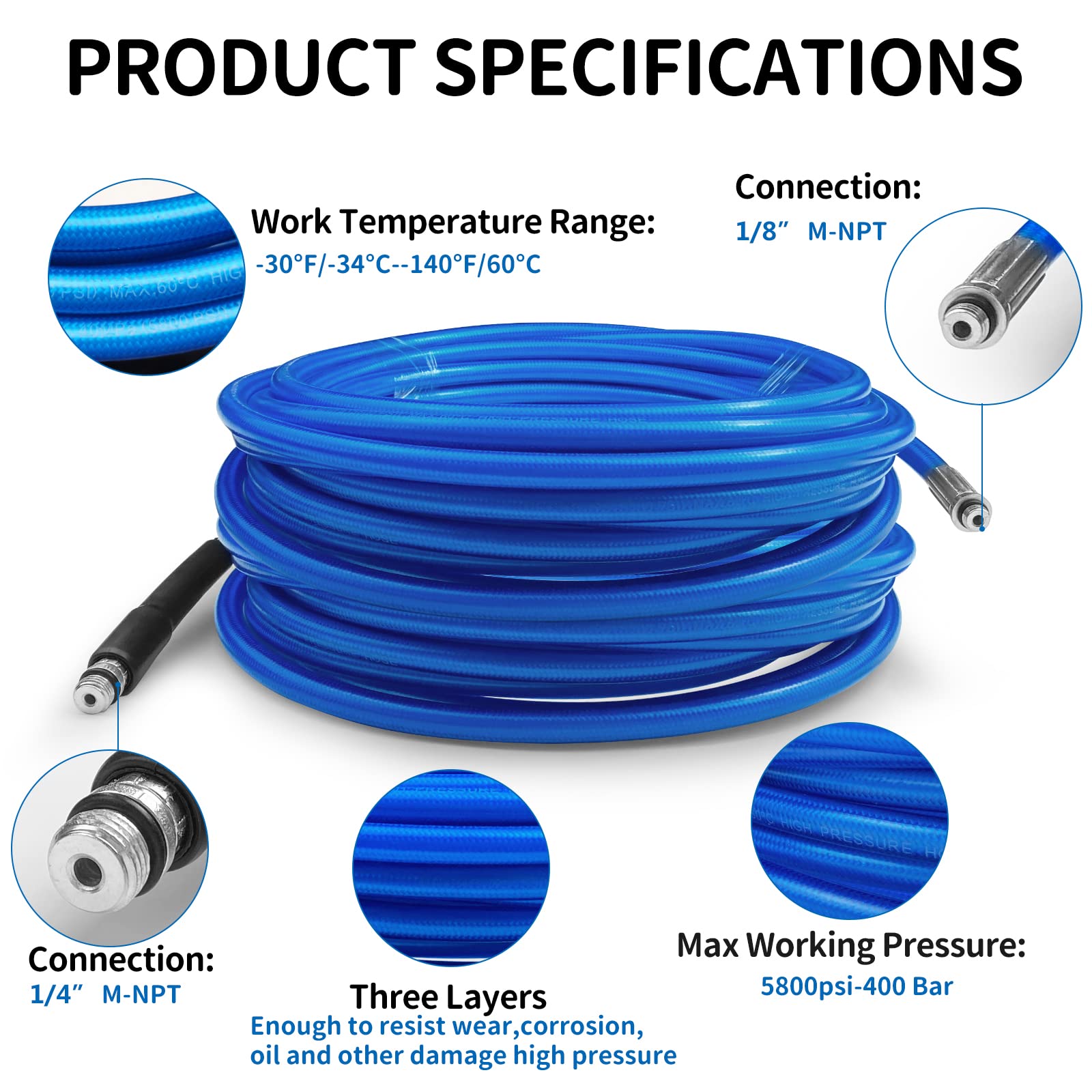 Mua Sewer Jetter Kit for Pressure Washer，50FT Clog Hog Drain Cleaner ...