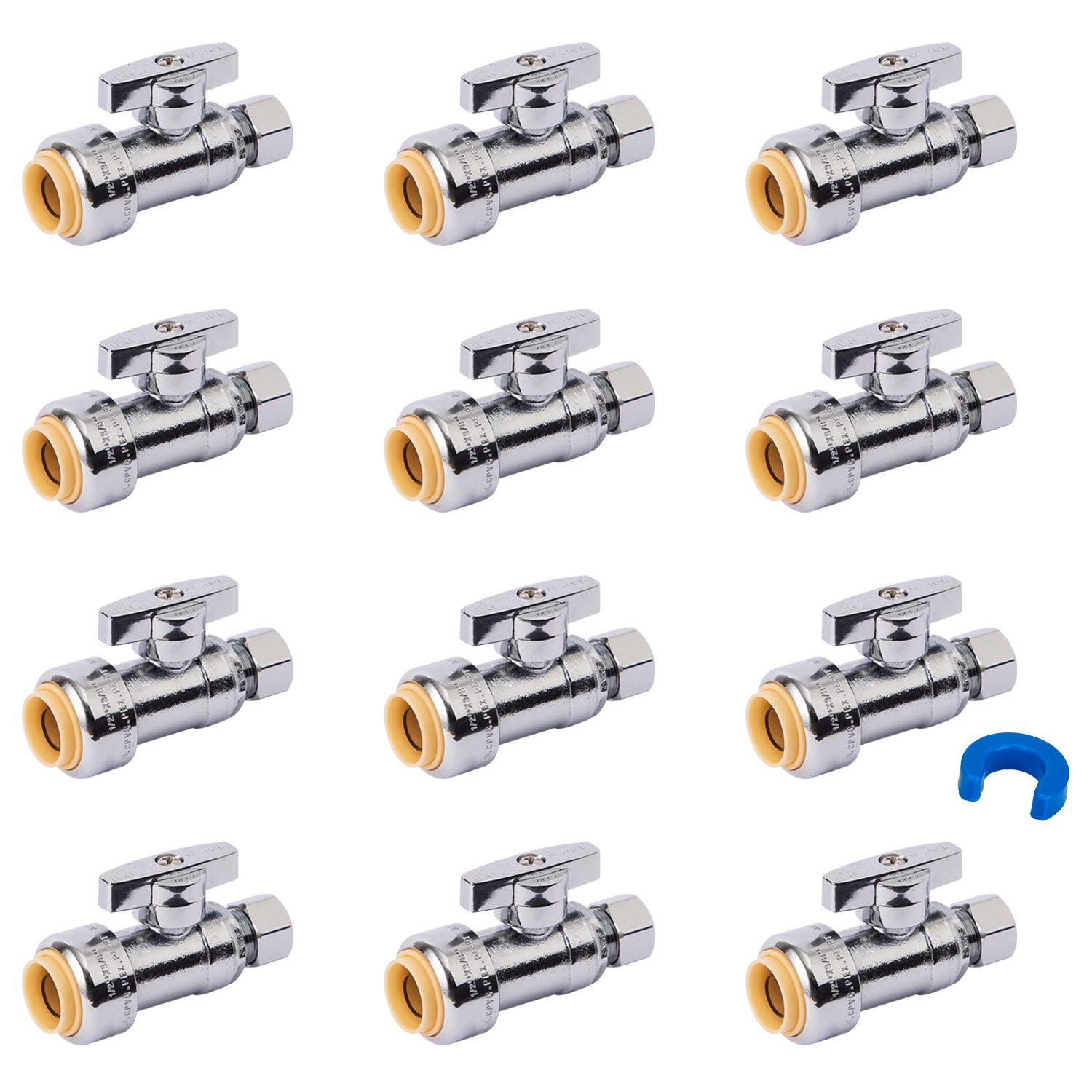 Mua Straight Stop Valve, 12-Pack SUNGATOR Straight Water Shut Off Valve ...