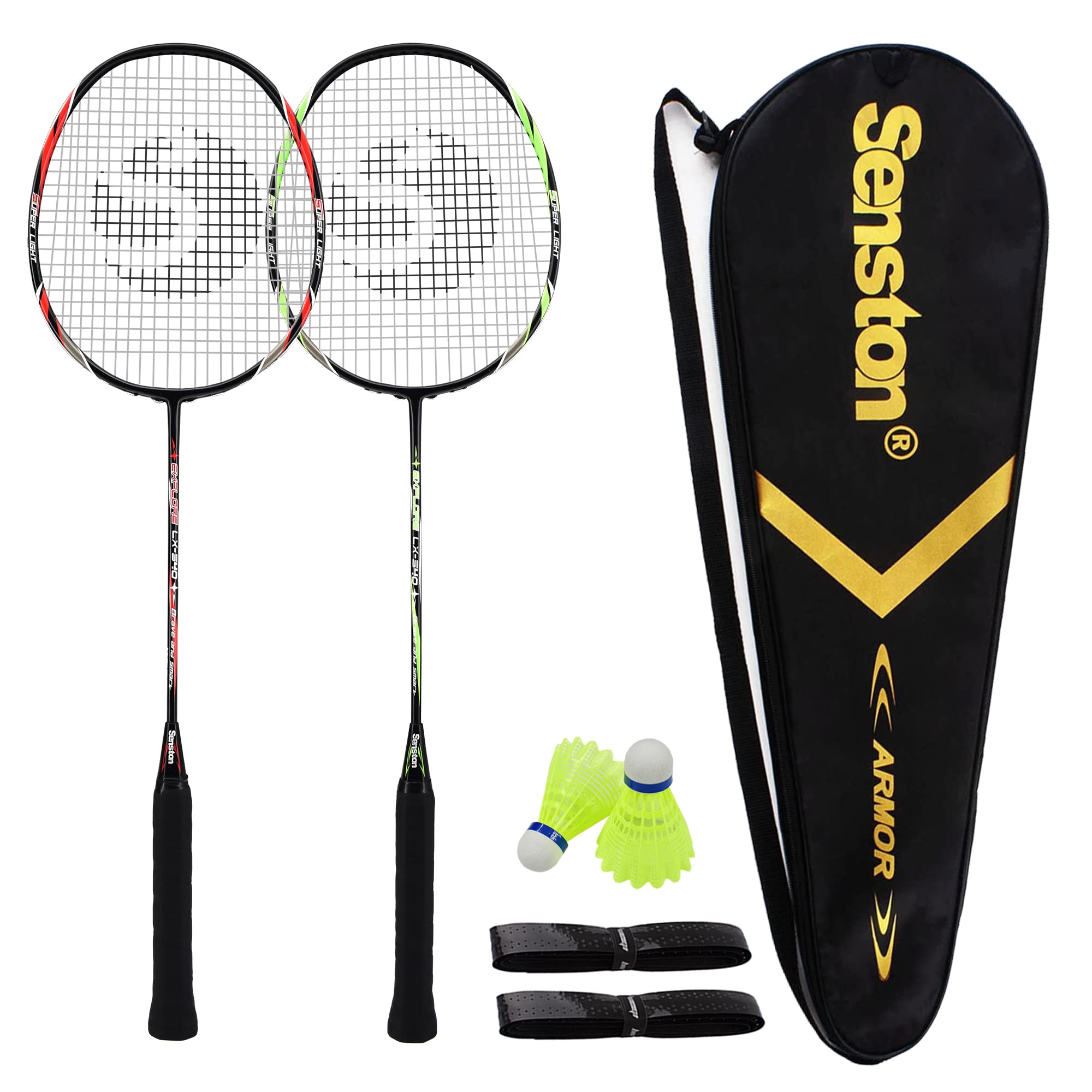 Mua Senston 2 Piece Badminton Racket Set Carbon Fiber Badminton Racket ...