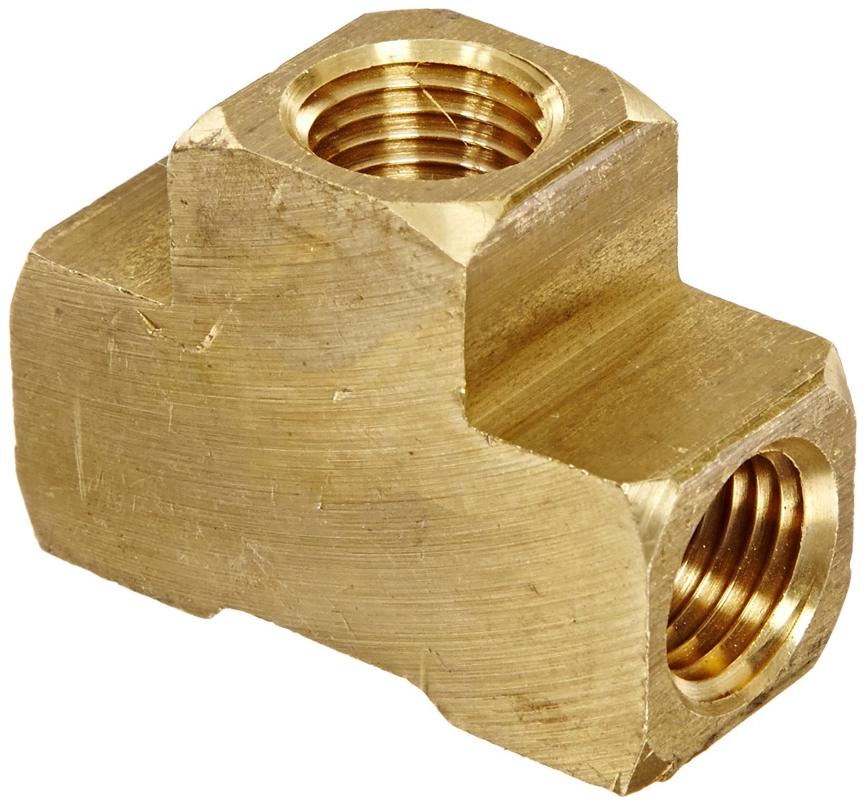 Anderson Metals 56101 04 Brass Pipe Fitting Barstock Tee 1 4 X 1 4
