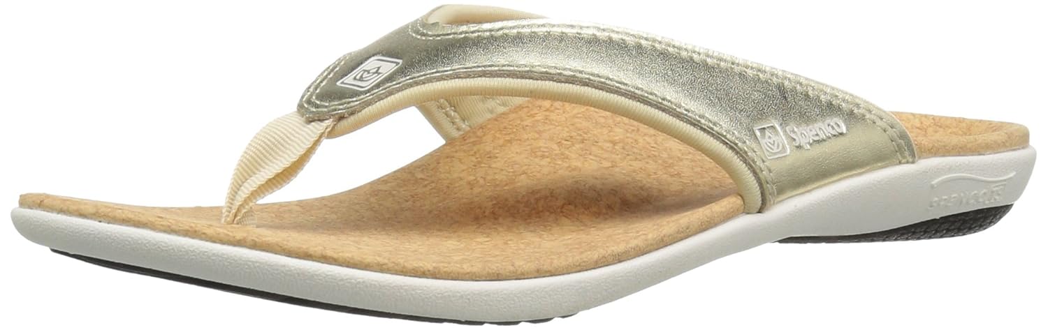 Spenco Women's Yumi Metallic Sandal: Amazon.co.uk: Shoes & Bags