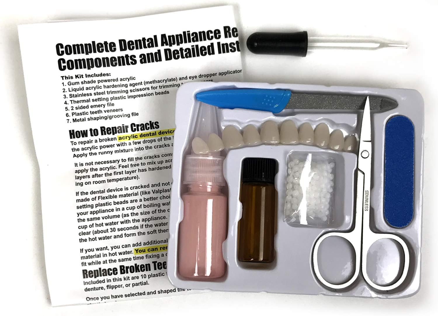 Instant Smile Complete Denture Repair Multi-Purpose Kit – BigaMart