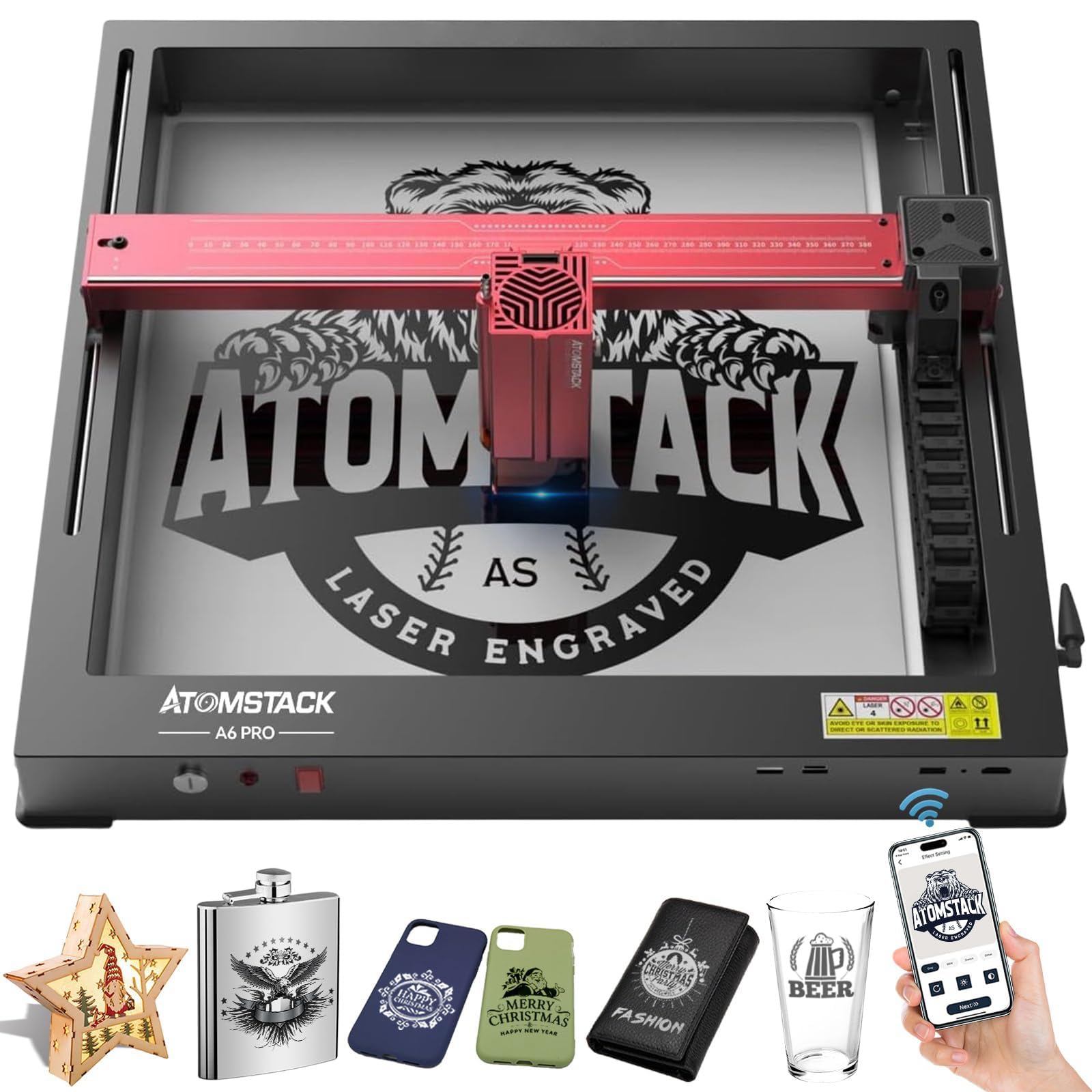 ATOMSTACK A6 Pro Laser Engraver, Unibody Frame No Assembly Required ...
