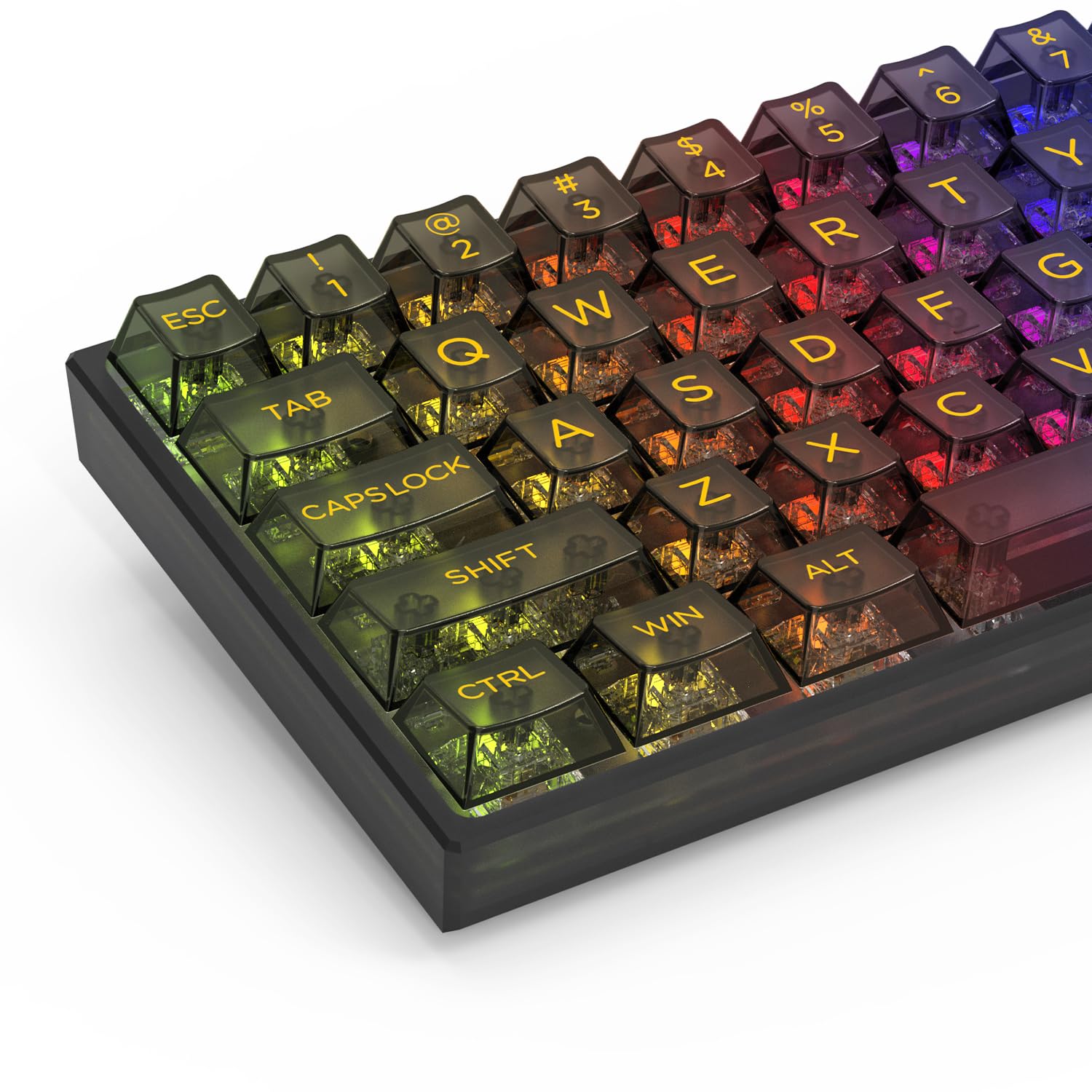 Mua dagaladoo Crystal Clear keycap,Black Ceramic Transparent keycaps 75 ...