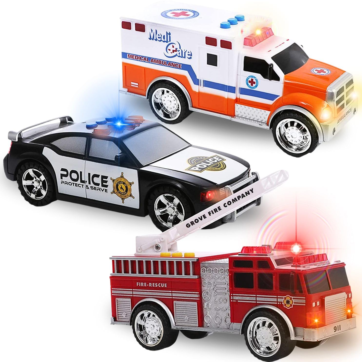Mua Liberty Imports 3-in-1 True Hero Emergency Rescue Vehicles Kids Toy ...