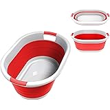 Amazon.com: Vremi Collapsible Plastic Laundry Basket - Large Folding ...