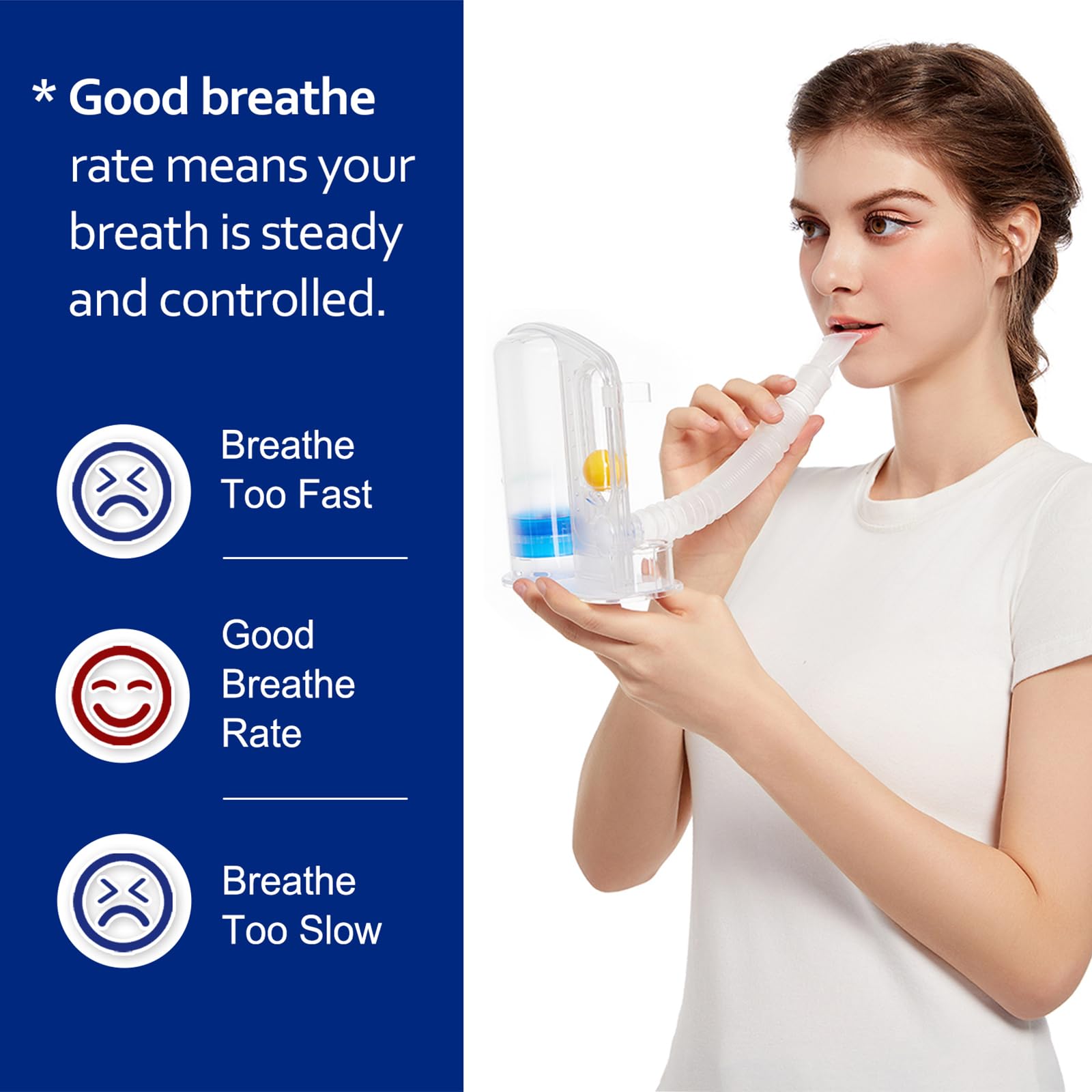 Mua Lung Exerciser Device, Breathing Trainer - 6000ML Inhale Volume ...