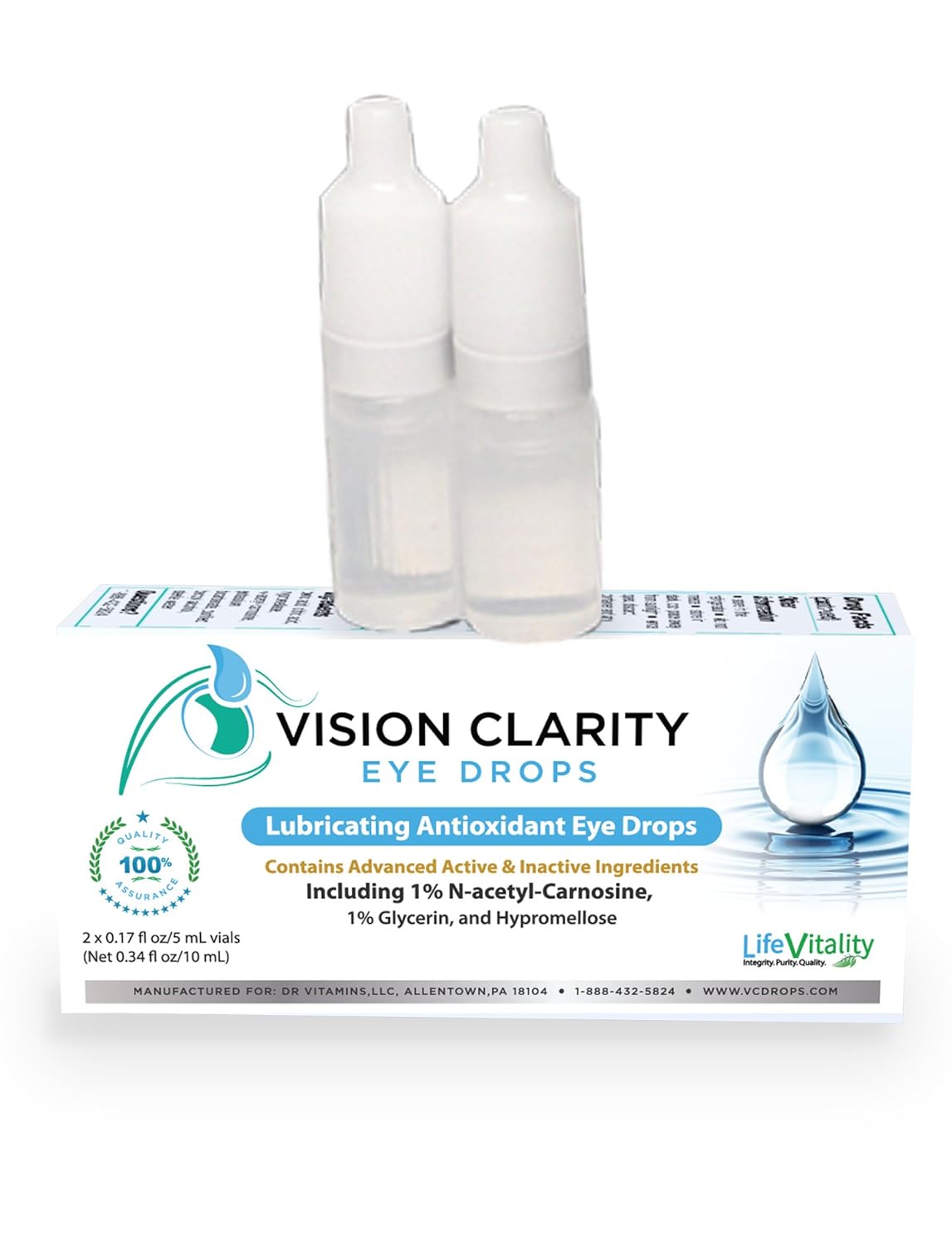 Buy Vision Clarity Eye Drops, 2 Vials per box each 5 ml, Dry Eye, more ...