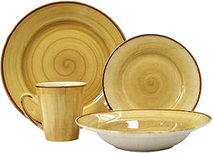 Amazon.com | Yellowstone 16 pc Dinnerware Set: Thompson Pottery ...