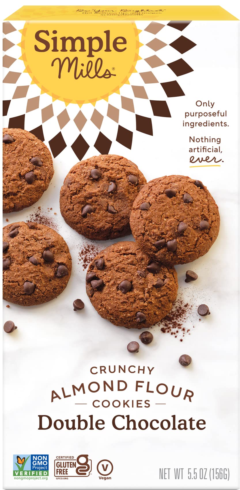 Simple Mills Almond Flour Double Chocolate Chip Cookies, Gluten Free ...