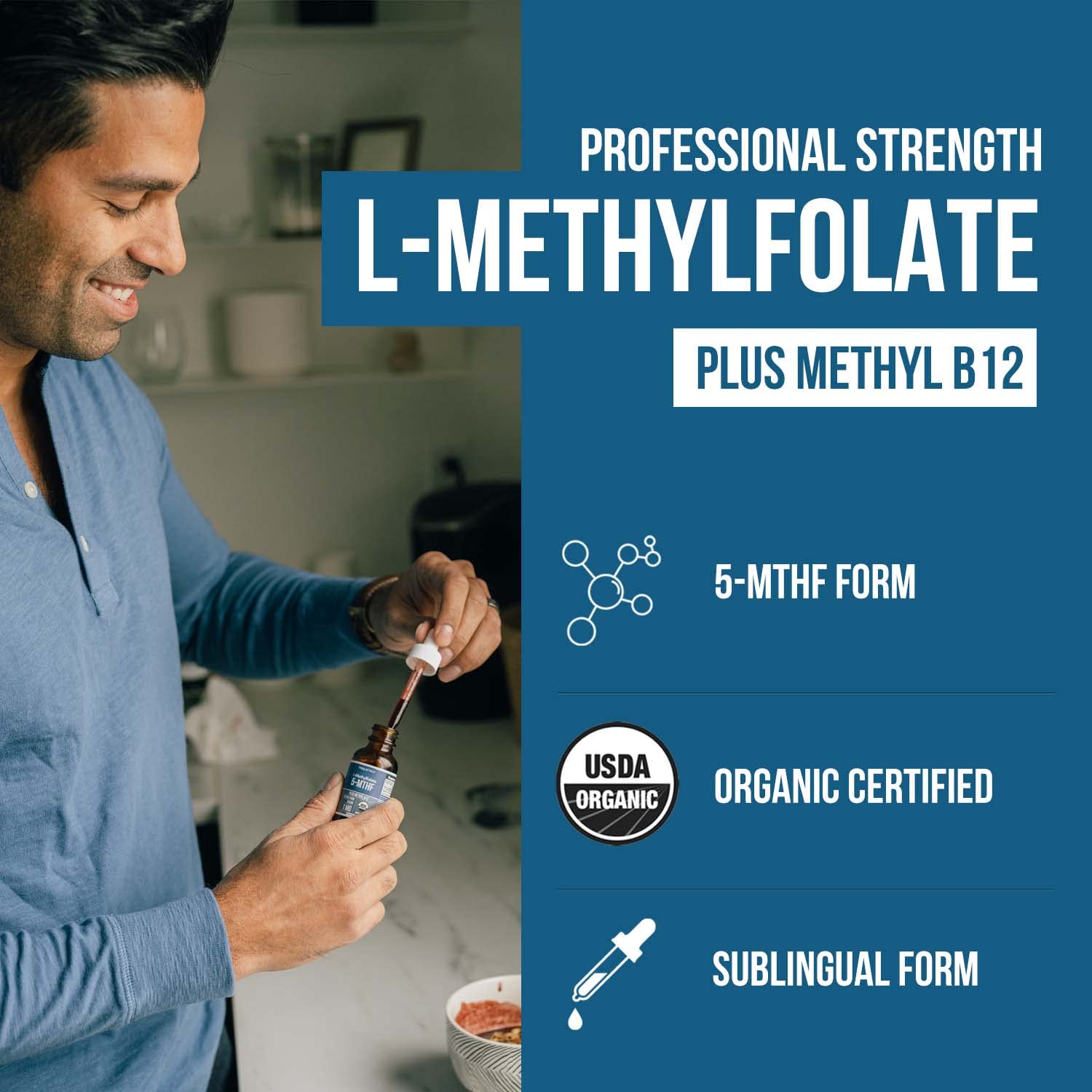 Mua L Methyl Folate 15mg Plus Methyl B12 Cofactor – Organic, Berry Flavor, Professional Strength ...