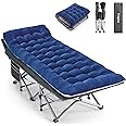 Amazon.com: Fragess Camping Cot, Sleeping Cots for Adults, Portable Camping cots with Mattress ...