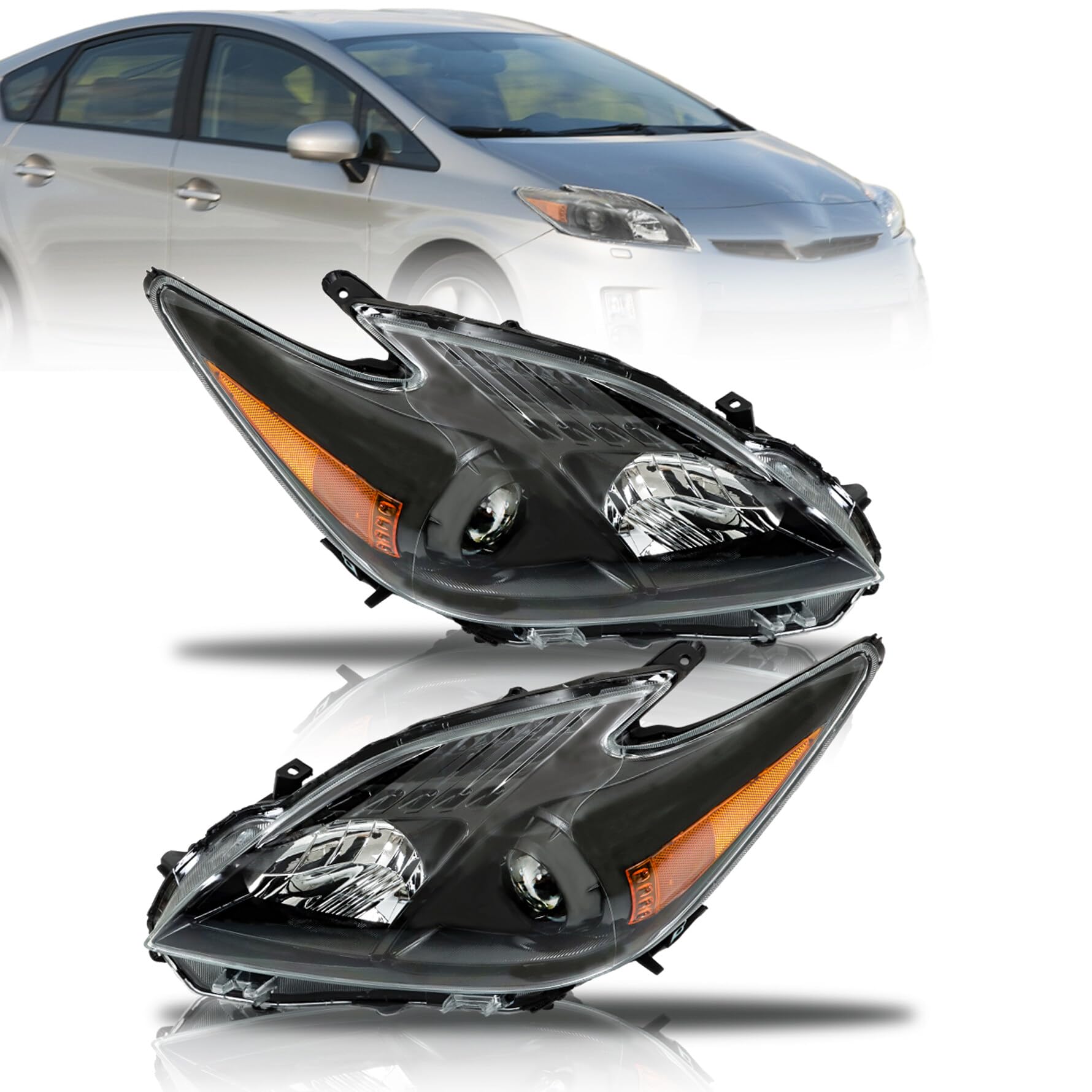 munirater 1 Pair Headlights for 2012 2013 2014 2015 Prius Headlamp ...