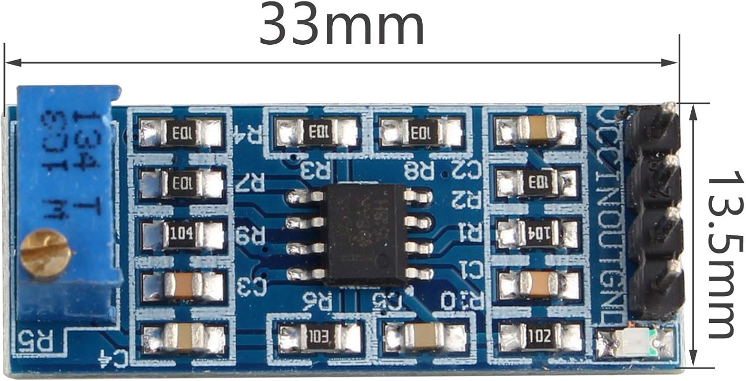 HALJIA LM358 100 Times Gain Signal Amplification Module Operational ...