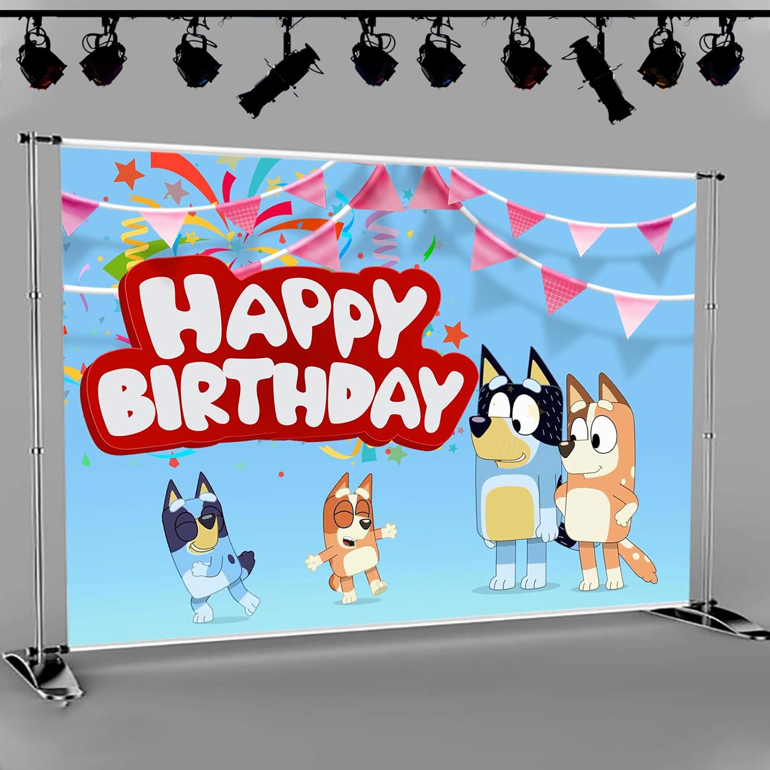 Electronics Bluey Theme Backdrops Girls Birthday Party Photography ...