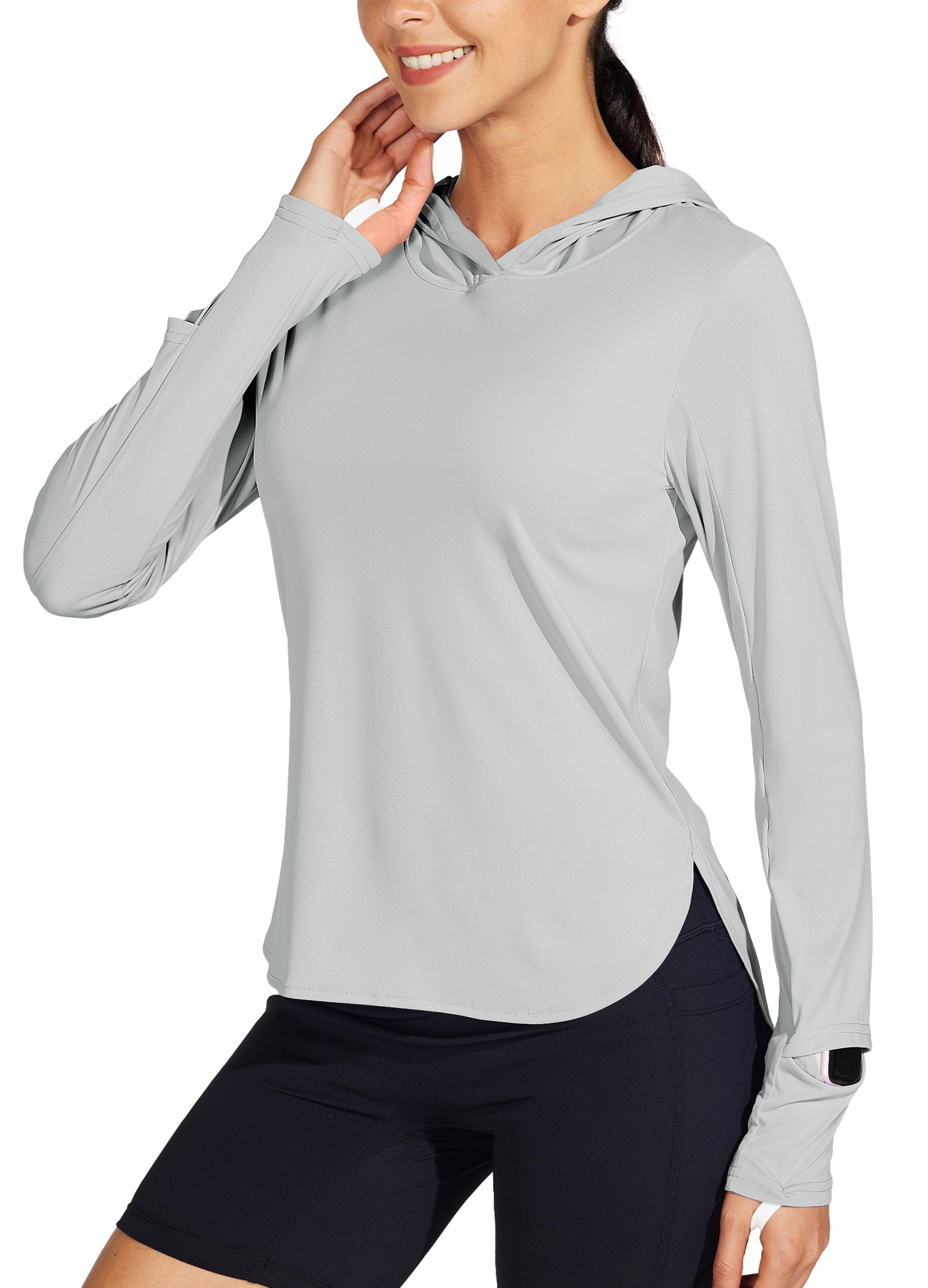 Willit Women's Sun Shirts Hoodie UPF 50+ SPF Long Sleeve Hiking Lightweight Quick Dry UV ...