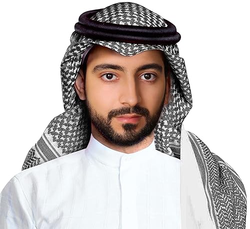 JPXH keffiyeh arabe para hombre turbante muslim palestine scarf saudi ...