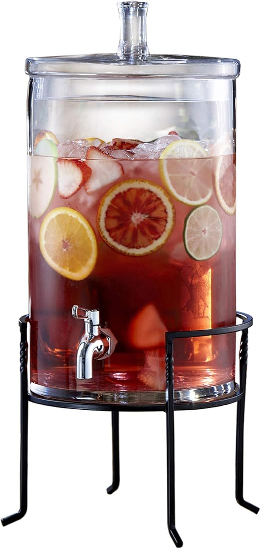 Amazon.com | Style Setter 210947-GB Glass Beverage Drink Dispenser with ...