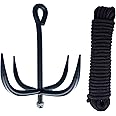 Amazon.com : ASR Outdoor Ninja Grappling Hook with 33 Feet Nylon Rope ...