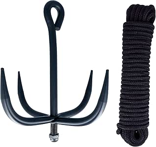 Amazon.com: ASR Outdoor Ninja Grappling Hook with 33 Feet Nylon Rope ...