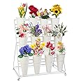 Amazon.com: SPTZQURY Flower Display Stand with Buckets, 3 Layers Metal ...