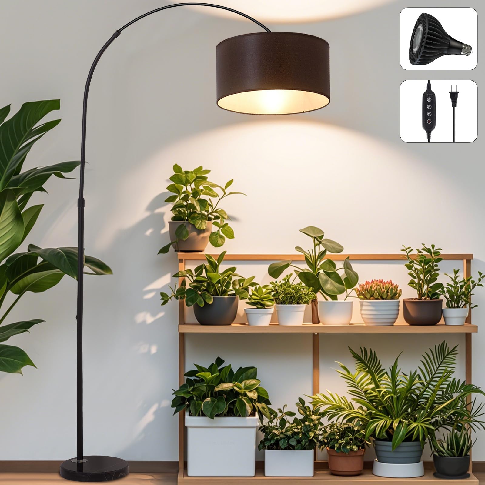 Floor Grow Lights for Indoor Plants Full Spectrum, Plant Lights for ...