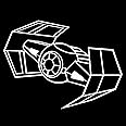 Amazon.com: Darth Vader Tie Fighter 6" Vinyl Sticker Car Decal (6 ...