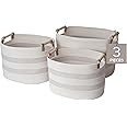 Amazon.com: RGI Home Storage Baskets for Organizing, Textured Linen and ...