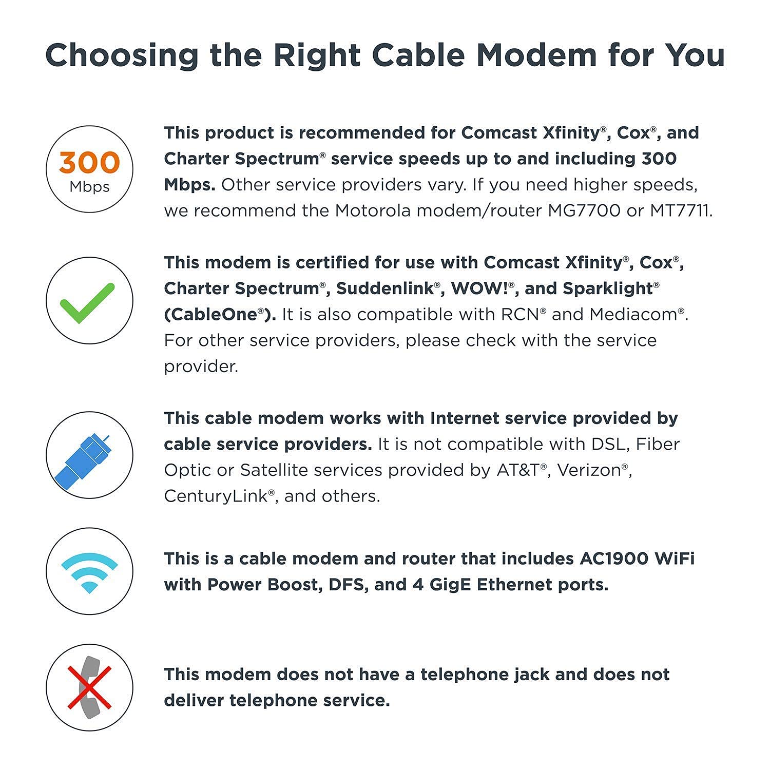 Mua MG7550 - Modem with Built in Gigabit WiFi | Approved for Comcast ...