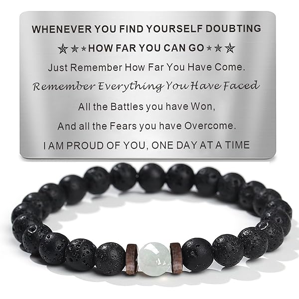 1 Year Clean Sober Recovery Anniversary Bracelet Sobriety Gifts For Men ...