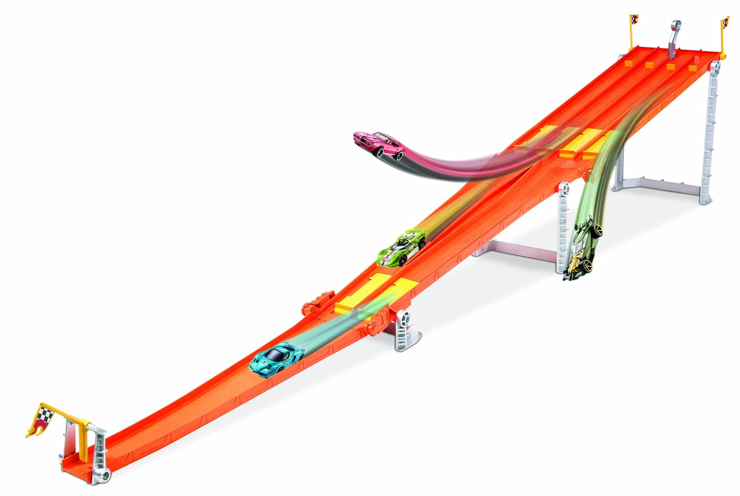 Super Saturday Hot Wheels 4 Lane Elimination Race Car Track Set Boxing ...