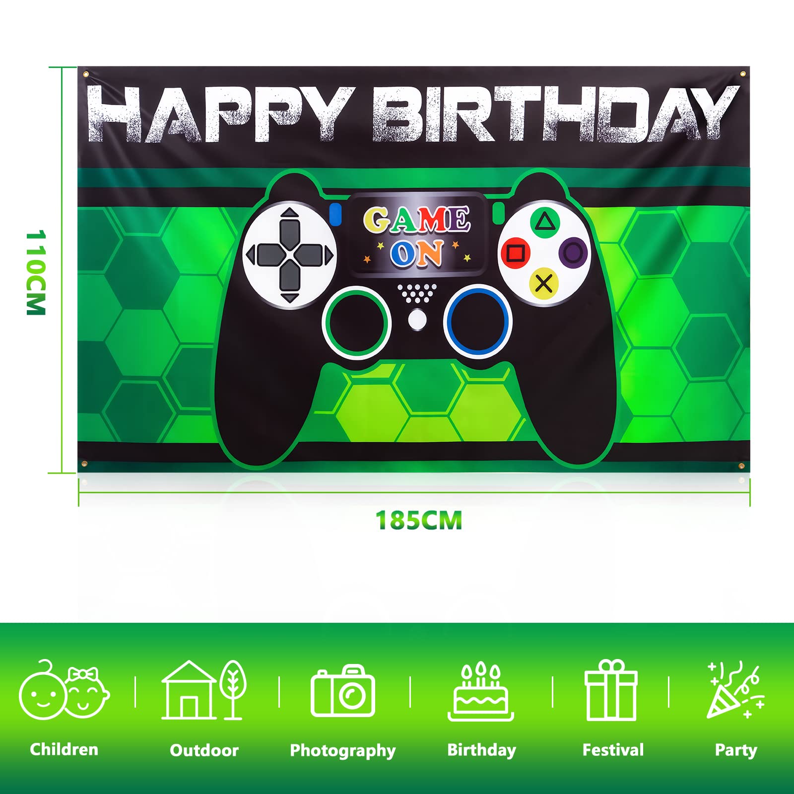 Mua Video Game Birthday Backdrop - Video Game Party Decorations for ...
