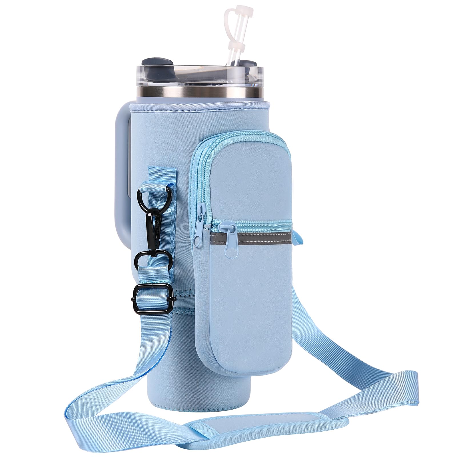Water Bottle Holder with Strap for Stanley 40oz Tumbler with Handle ...
