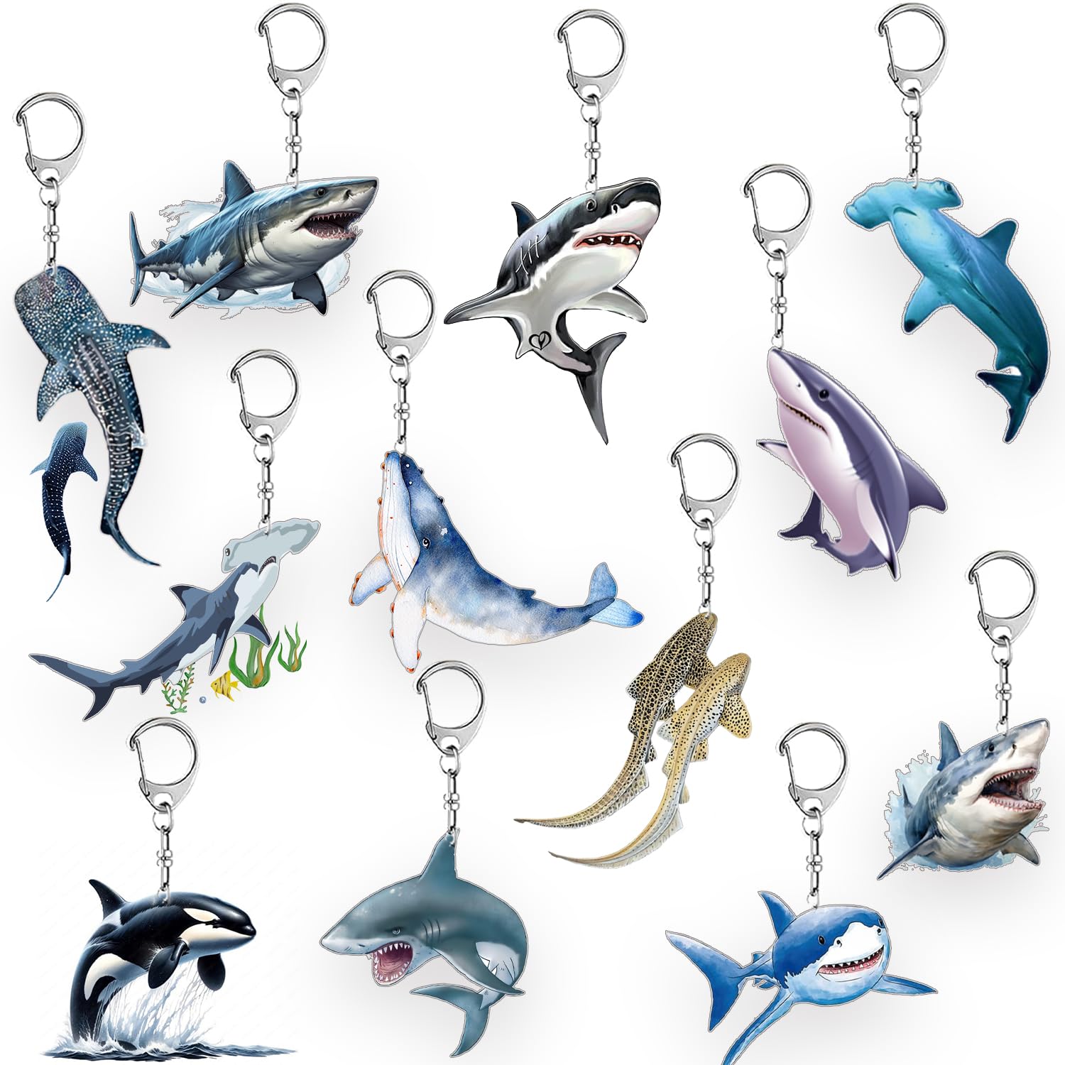 Realistic Shark Keychain, Shark Party Favors Shark Birthday Party ...