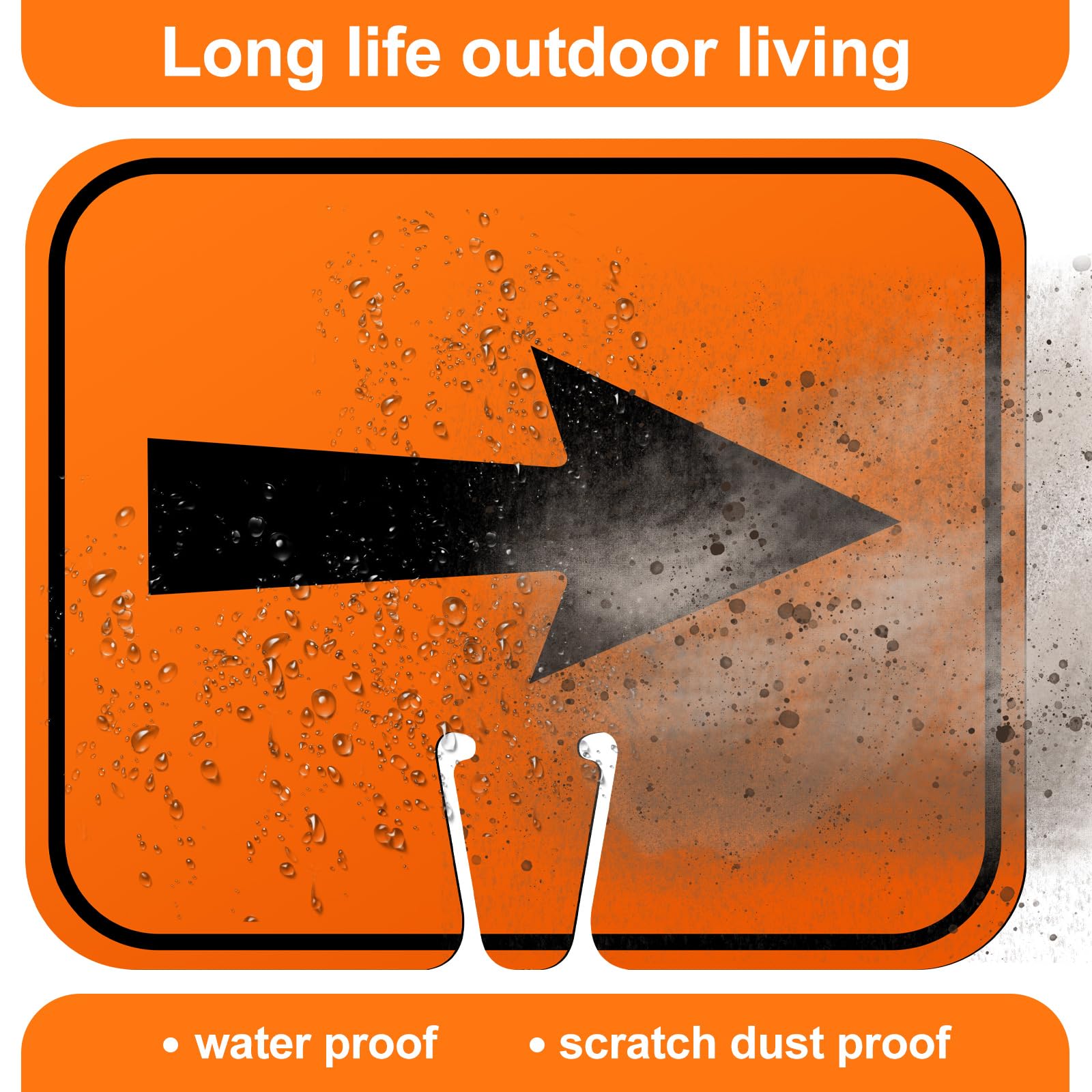 Mua Geetery 6 Pcs Traffic Arrow Signs Orange Detour Signs with Arrow ...