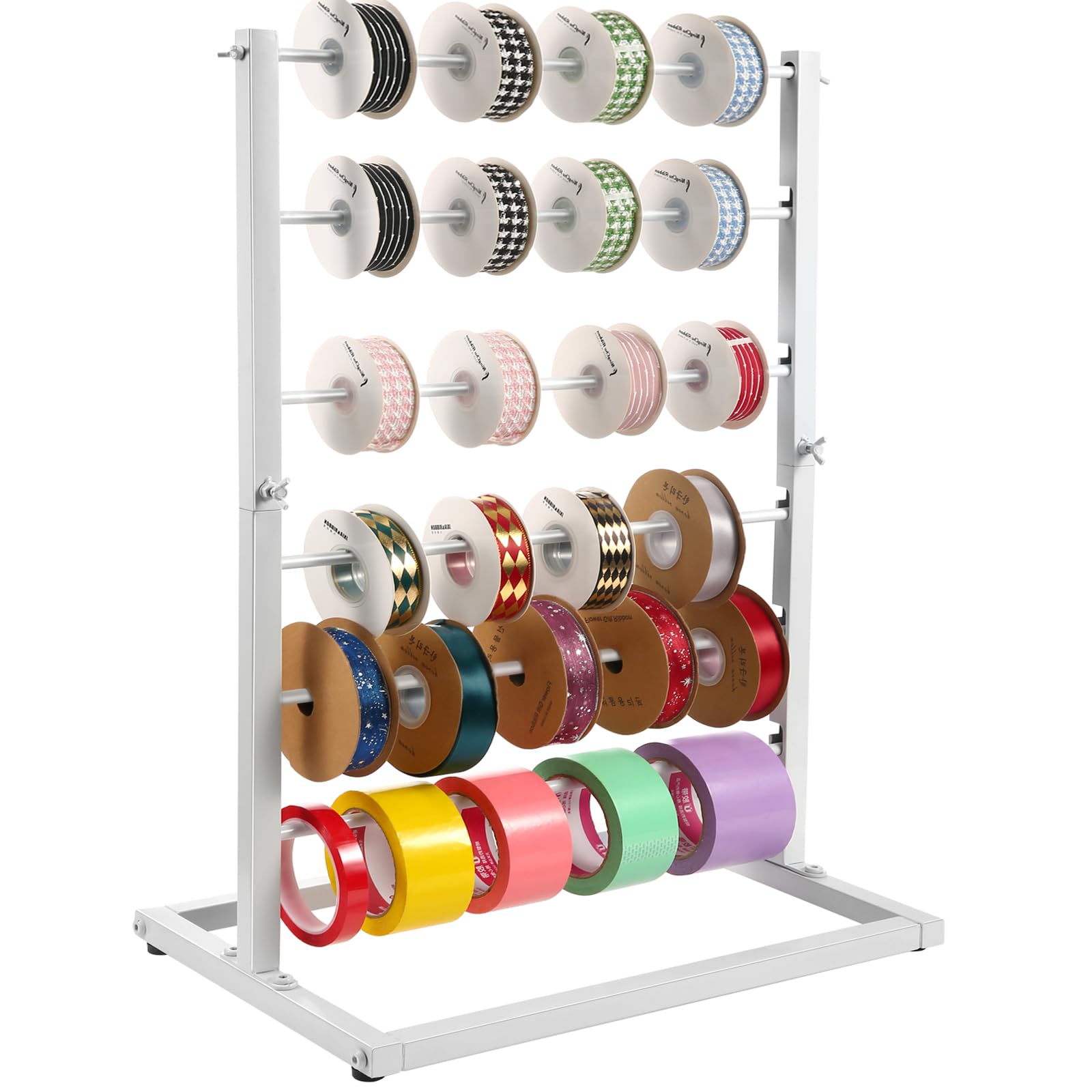 6 Tier Ribbon Organizer Rack - Metal Large Capacity Ribbon Holder for ...