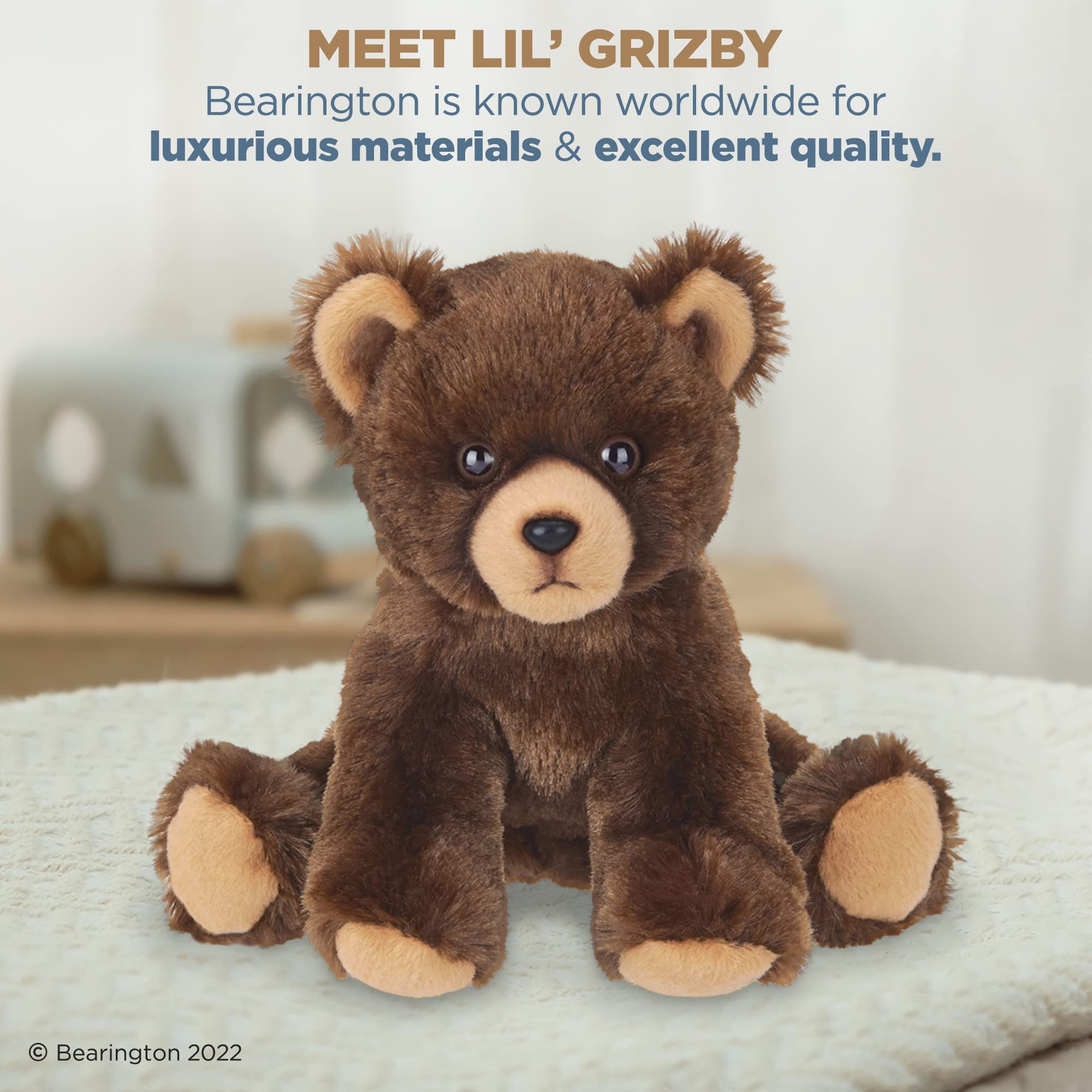 Mua Bearington Lil' Grizby The Brown Grizzly Teddy Bear Plush, 7 Inch ...