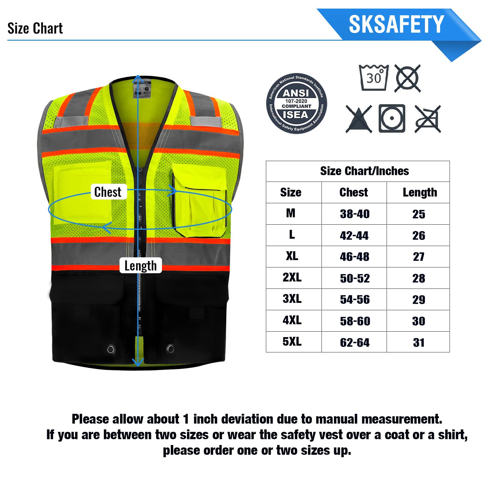 Mua SKSAFETY 10 Pockets Professional level Safety Vest, Class 2 High ...
