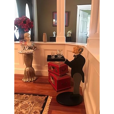 Buy Bombay Jasmine the Hostess Butler Statue Side Table, 40-inch High ...